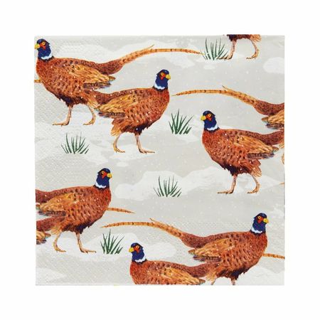 Buy Pheasant Christmas Napkins - 20 Pack only £1.99
