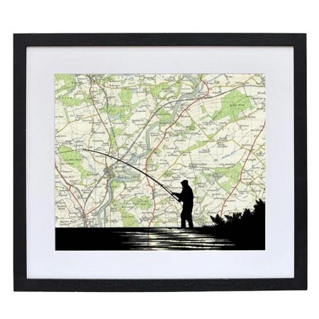 Buy Personalised Fishing Map Print only £60.00