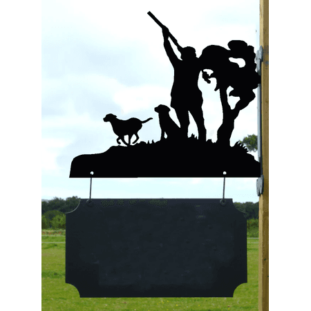Buy Personalised Shooting with Two Dogs Hanging House Name Sign only £85.00