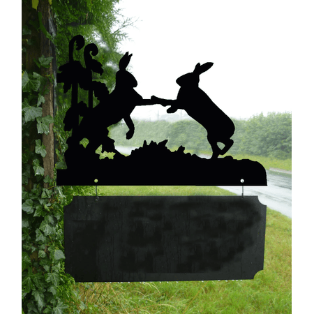 Buy Personalised Hare Hanging House Name Sign only £85.00