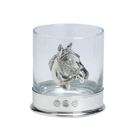 Buy Single Horses Head Pewter Whisky Glass only £25.99