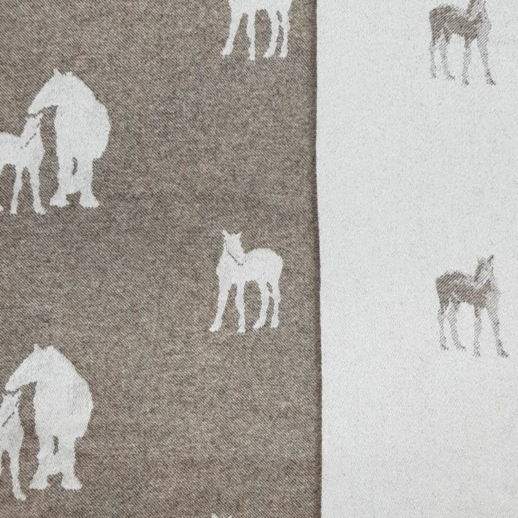 Buy The Isle Mill Horse Merino Wool Throw in Chestnut only £119.99
