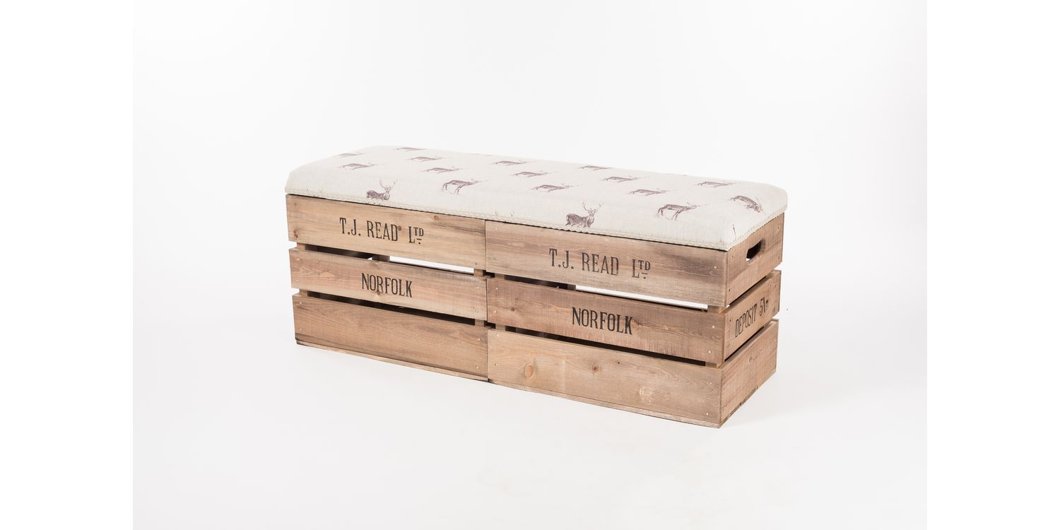 Buy Natural Stag Apple Crate Storage Bench only £245.00