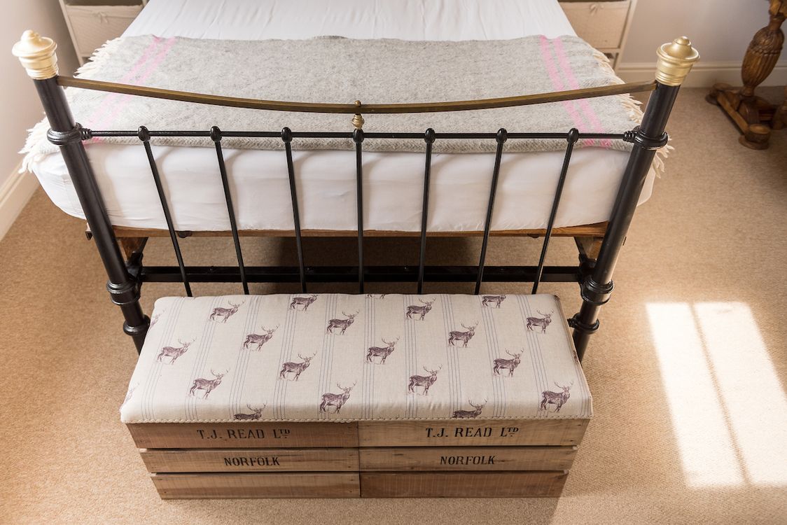 Buy Blue Stripe Stag Apple Crate Storage Bench only £245.00