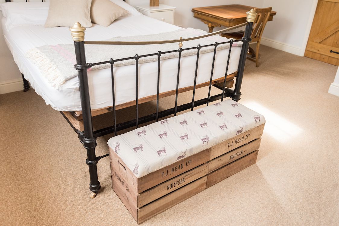 Buy Blue Stripe Stag Apple Crate Storage Bench only £245.00