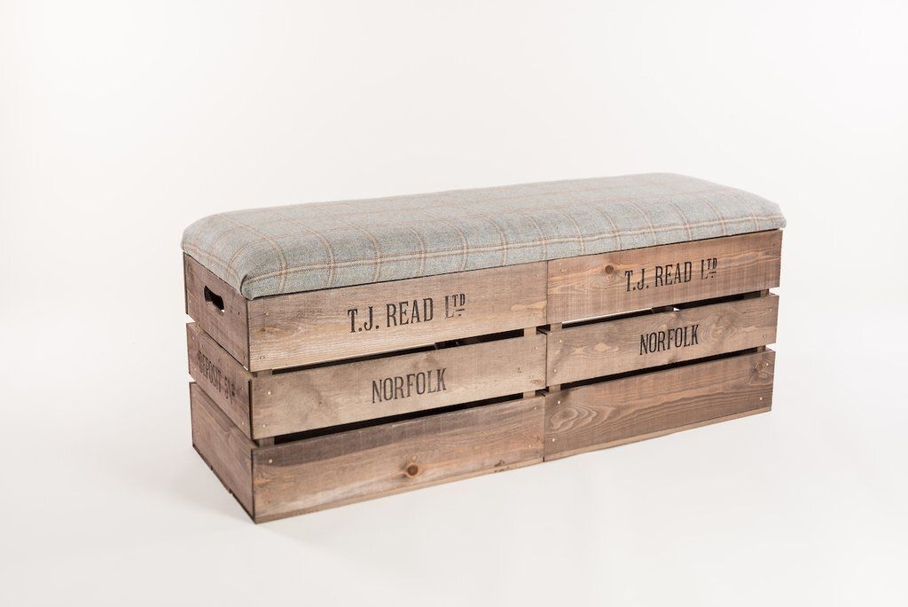 Buy Dove Tweed Apple Crate Storage Bench only £245.00