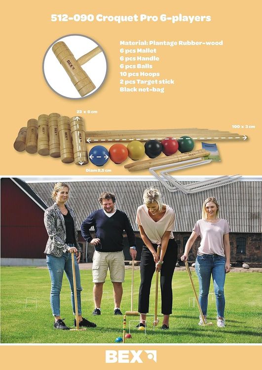 Buy Bex Croquet Pro Mallet Set (6 Players) only £119.99