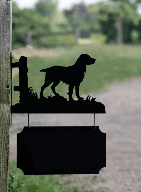 Buy Personalised Working Springer Hanging House Name Sign only £85.00