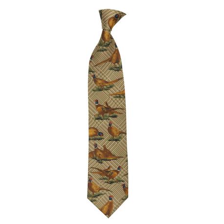 Buy Brown Silk Country Pheasant Tie only £20.99