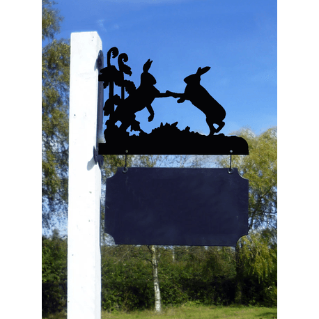 Buy Personalised Hare Hanging House Name Sign only £85.00