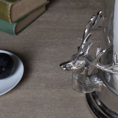 Buy Silver Stag Heads Hurricane Lantern only £89.99